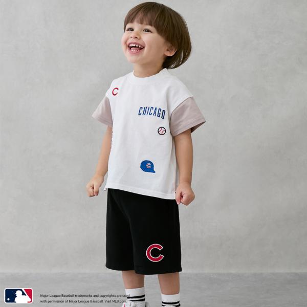 ■トドラー■＼大好評！MLBオリジナルアイテム登場／MLB所属チームのロゴの裾口ワンポイントのデザインがおしゃれで着回し抜群！大活躍間違いなし！MLBオリジナルアイテムのトップスとのコーディネートはもちろんシンプルなシルエットはどんなトップ...
