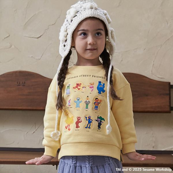 ■トドラー■「SESAME STREET」に登場するキャラクターたちをデザインした遊び心のあるトレーナーです。プリントやアップリケ、刺しゅうで個性的に表現しました。やわらかな綿100％の裏毛仕様のため、一枚で快適な着心地。普段使いしやすいベ...