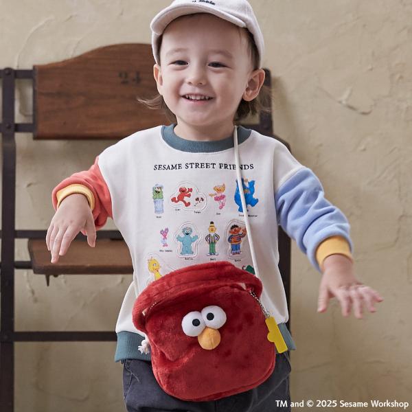 ■トドラー■エルモとクッキーモンスターのお顔をデザインしたバッグです。立体的な目や肌触りの良い生地感がポイント。カラフルな「SESAME STREET」のキーホルダーがセットになっています。コンパクトでありつつ内側には仕切りがついており、荷...