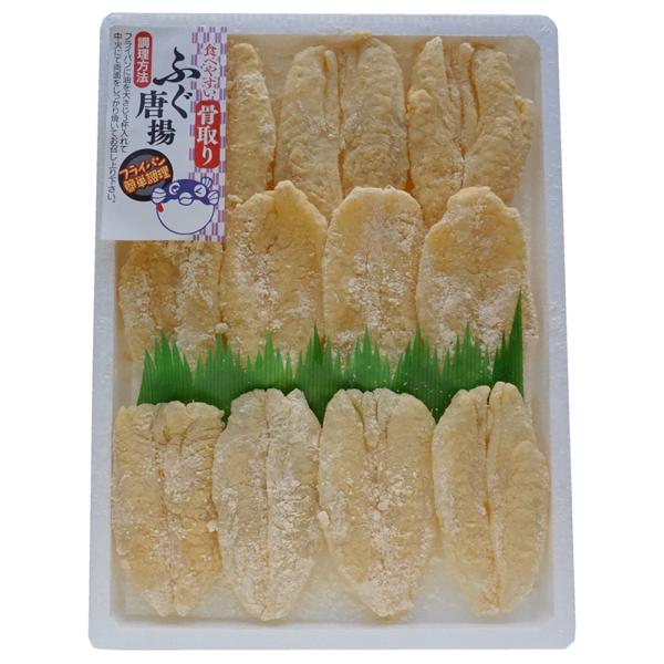 骨取りタイプのふぐ唐揚です。お土産、ギフト等におすすめです。【内容量】ふぐ唐揚300g