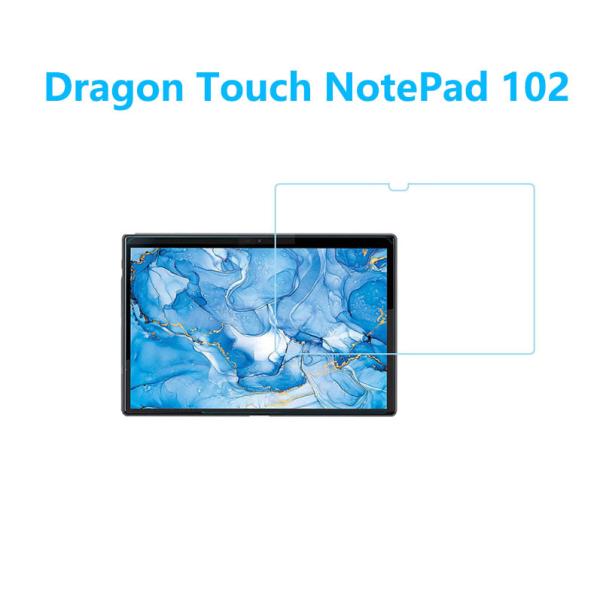 【対応機種】：Dragon Touch NotePad 102  10.1インチ【材質】：0.3mm 旭硝子製ガラス素材使用【内容】：強化ガラスフィルム付属品1、気泡除去カード2、クリーニングクロス3、wet(ウェット)とdry(ドライ)ア...