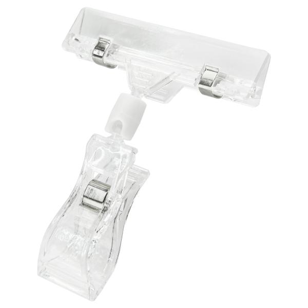 【商品説明】POP、案内表示、プライスカードに適したポップクリップ5個セットです。クリアカラーのプラスチック素材は、挟むものを邪魔せずに、また、シンプルなデザインのためディスプレイするものの雰囲気も損ないません。360度向きを変えられるため...