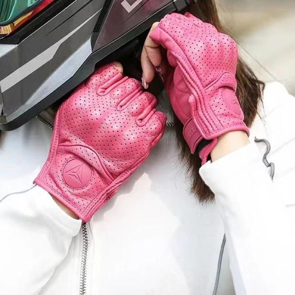 概要New Colors! Motorcycle Gloves Winter&amp;Summer Motocross Protective Gear Touch Screen Gloves Real Leather Pink Yellow...