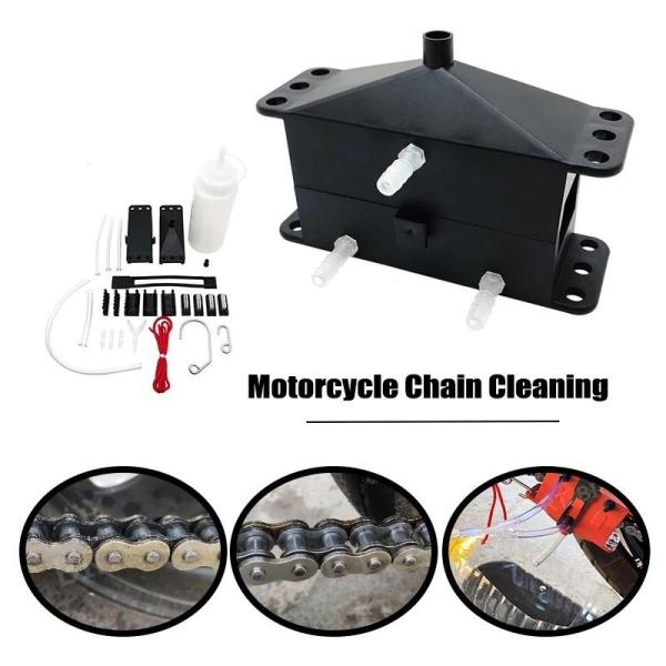 概要Motorcycle chain cleaning machine kit Brush Gear Cleaner Tool For Motorbike Chains Lube Device Lubricating AccessoryCo...