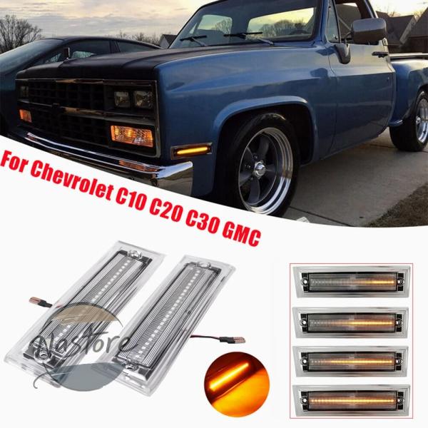 シボレーc10 c20 c30 gmc カー 1981 1991 スモークダイナミックledサイドマーカーライト アンバーウインカーライト 部品 カスタムパーツ当店の商品は海外製品が主となります。画像をよくご確認お願いします。・商品はTOP...