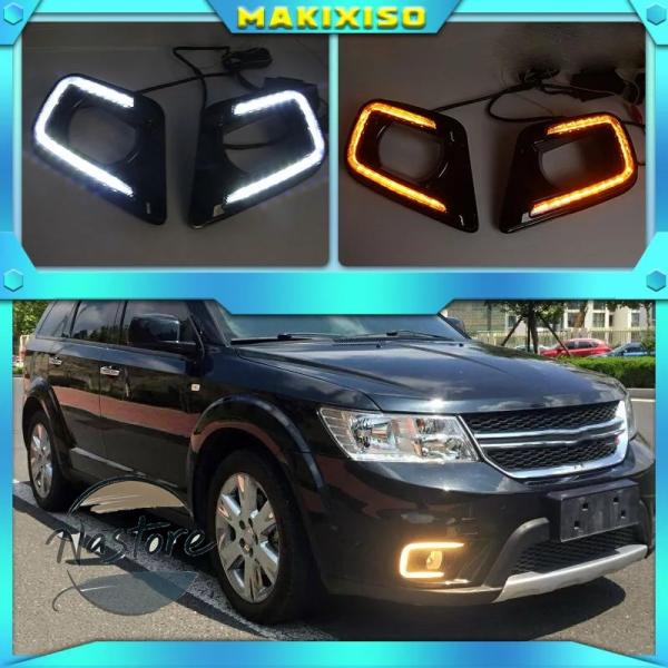 for fiat freemont dodge journey 2014-2016 led drl daytime running light daylight signal lamp car-styling lights カスタムパーツ ...