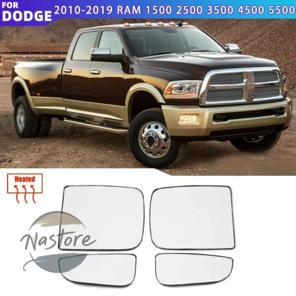 left or right side heated car door wing mirror glass auto rearview rear view with base for dodge ram 1500 2500 3500 カスタム...