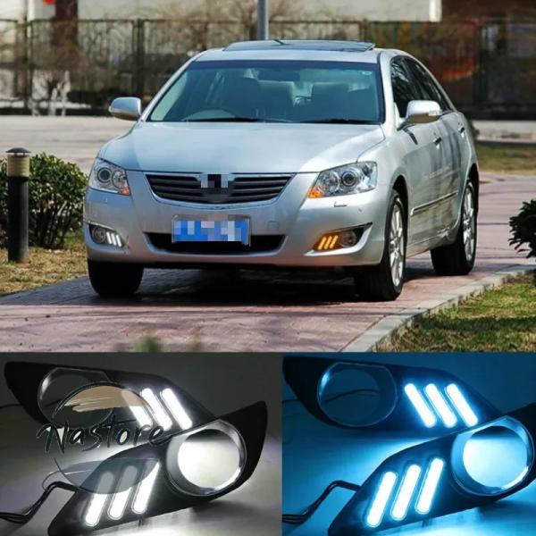 トヨタ toyota カスタムパーツ カスタム 1 set led drl daytime running lights daylight fog lamp cover with yellow カスタムパーツ 部品当店の商品は海外製品が主と...
