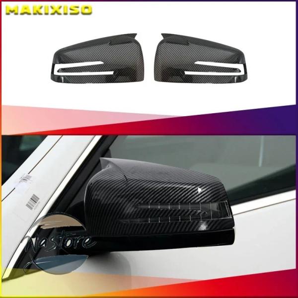 w176 ベンツ 2pcs replacement carbon fiber pattern rearview side mirror cover caps w246 w204 w212 w221 c117 x204 x156 部品 カスタ...