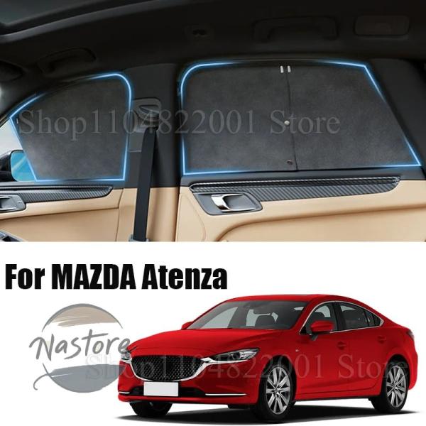 マツダ カバー マツダ アテンザ 2009-2021 ダブルレイヤー マグネット式 サンシェード カーテン サイドウィンドウ プライバシー