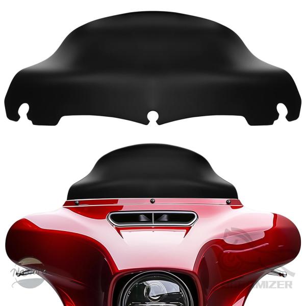 バイク スモークブラック 9インチ ウェーブ ウィンドシールド ハーレー ツーリング flht flhx 2014-2024 対応 ウィンドスクリーン 部品