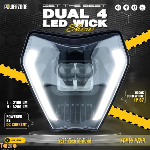 バイク ヘッド powerzone ライト ktm exc sxf xcw mx 2024 ランプランプライトスーパーモトダートエンデューロモトクロス 部品 カスタムパーツ