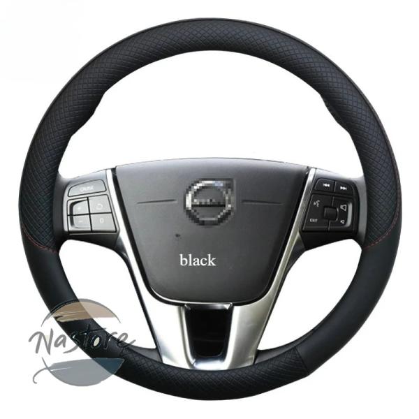 カバー リア ホイール カスタム ステアリングボルボ v40 2012 ? 2019 革ブランドノンスリップ自動車インテアクセサリー
