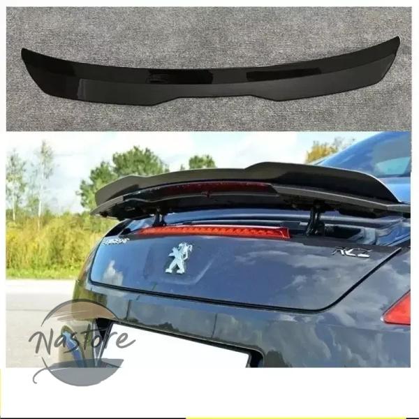 リア スポイラー トランク ウィング プジョーrcz absプラスチック 光沢 ある黒 トップ ルーフウィング 2010-13 2014 2015 部品 カスタムパーツ アクセサリー