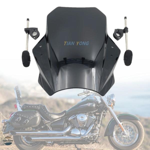 カワサキ バルカン 900 CLASSIC CUSTOM Z900RS MOTO WINDSCREEN ADJUSTABLE UNIVERSAL WINDSHIELD SPOILER EXTENSION DEFLECTOR当店の商品は海外製...