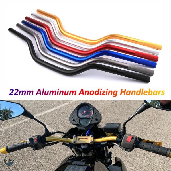 HANDLEBARS 22MM バイク ALUMINUM ANODIZING STEERING WHEEL FOR CAFE RACER CB500X NC750X CB650R VERSYS 650 FZ1 XJ6 MT07 Z800当店...