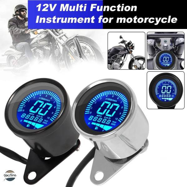 UNIVERSAL DIGITAL バイク LCD SCREEN SPEEDOMETER ODOMETER TECHOMETER FUEL GAUGE ハーレーホンダ CAFE RACER 1-4 CYLINDERS当店の商品は海外製品が主...