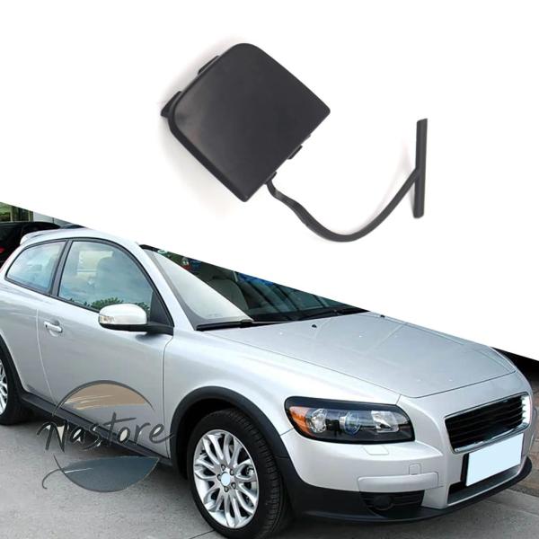 VOLVO C30 MK1 PRE FACELIFT 2007 2009 ブラックフロント バンパー 牽引フックカバー キャップ 39876530