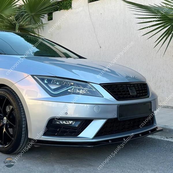 SEAT LEON 5F MK3 SC ST CUPRA FR TDI TSI TGI S/S 2012 2020 フロント バンパー スプリッター スポイラー スカート リップ ディフューザー ガード ボディキット