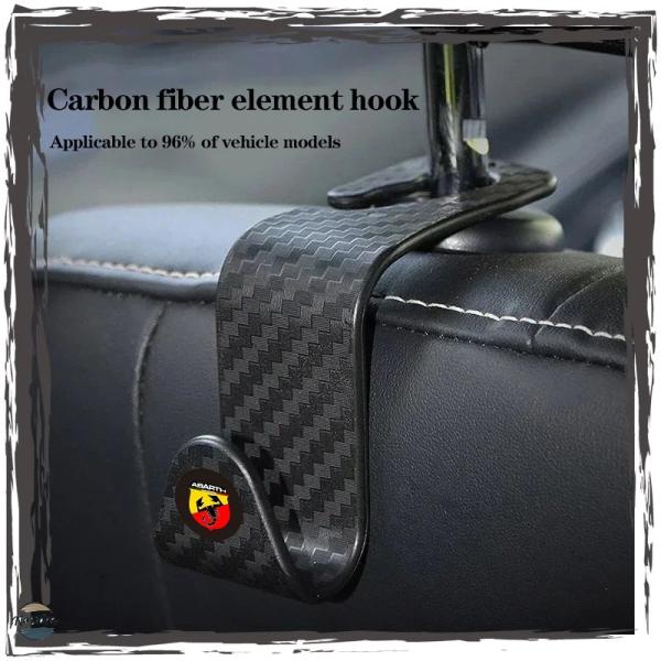 車 隠しシートフック カーボン製 カーシートバック ABBAS ABARTH PUNTO 124/125/500 STILO DUCATO カーアクセサリー