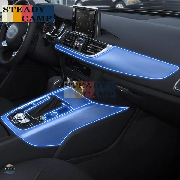 アウディ A6 S6 A7 C7 2012 2018 車内 センター コンソール クリアTPUフィルム 傷防止 補修フィルム アクセサリー