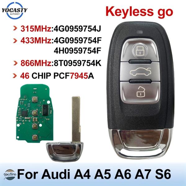 アウディ A4 A5 A6 A7 S5 Q5 2011 14 2017 2018PC F7945A キーレス スマートキー 4G0959754J 8T0959754K 4H0959754F 4G0959754F