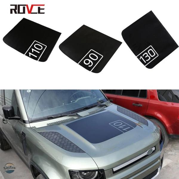 ROVCE ランドローバー ディフェンダー 90 110 130 2020 2024 エンジン ボンネット フード ステッカー PVC 外装 アクセサリー