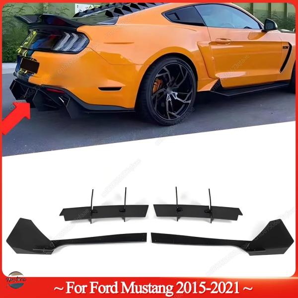 フォード マスタング 2015 21 ボディキット チューニング ABS グロスブラック リア バンパー リップ ディフューザー スプリッター