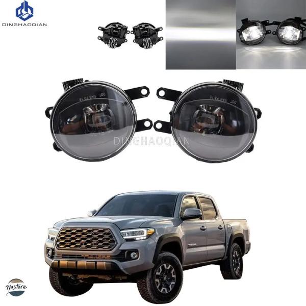 トヨタ タコマ 2016 2017 2018 2019 2020用 1ペア 車用フロントバンパー LEDフォグランプ スモークアセンブリ ドライビングランプ フォグライト