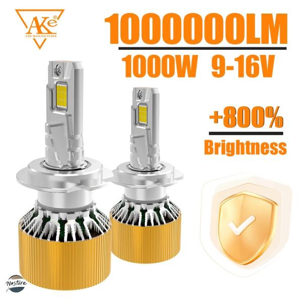 1000W 1000000LM 車用 LED ヘッドライト CANbus 1:1 プラグアンドプレイ H4 H7 H1 H11 9005 9006 9012 オートヘッドランプ フォグランプ 6000K 12V ヘッドライト