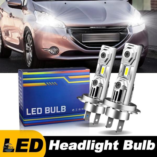 プジョー 208 2012-2020用 高出力H7 LEDヘッドライト 12000LM CANバス エラーなし H18 車用電球 6000K ホワイトライトランプ 12V 2個