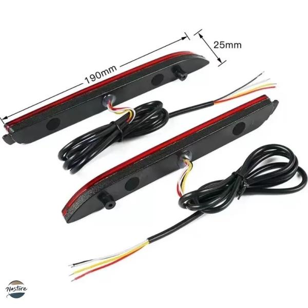 TRD トヨタ カムリ 2006-2012 2013 2014 RAV4 シエナ ヴェンツァ レイツ イノーバ EZ1 ペア 車用 LED リアバンパー リフレクター ブレーキライト ブレーキ