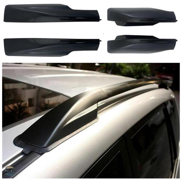 トヨタ RAV4 rav 4 2006 2007 2008 2009 2012 用 ABS ブラック ルーフラック バー レール エンド シェル カバー カーアクセサリー