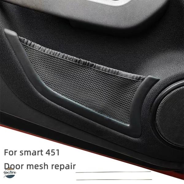 Smart 451 Fortwo 2009-2014用 ドアネットバッグ 非弾性修理ストリップ ステンレススチール製 内装アクセサリー