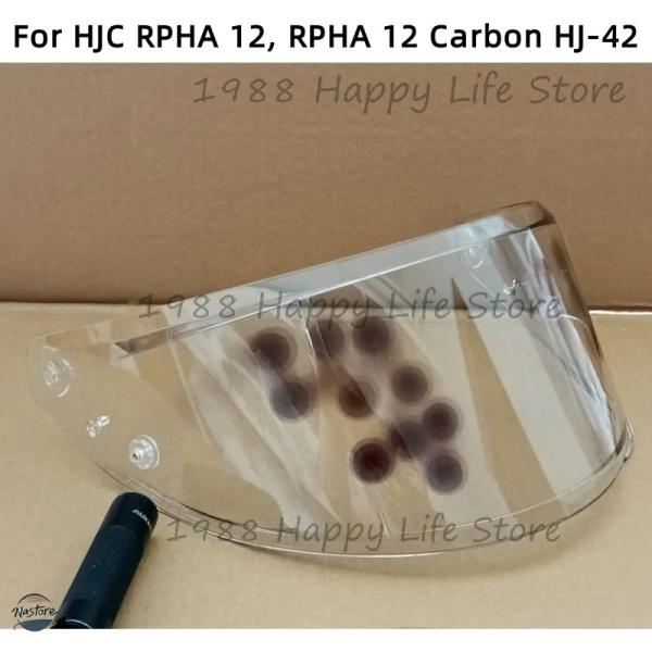 HJC RPHA 12 Carbon用フォトクロミックシールド、RPHA 12 HJ-42 HJ 42サンバイザーガラスレンズ風防ファインダーオートバイアクセサリー