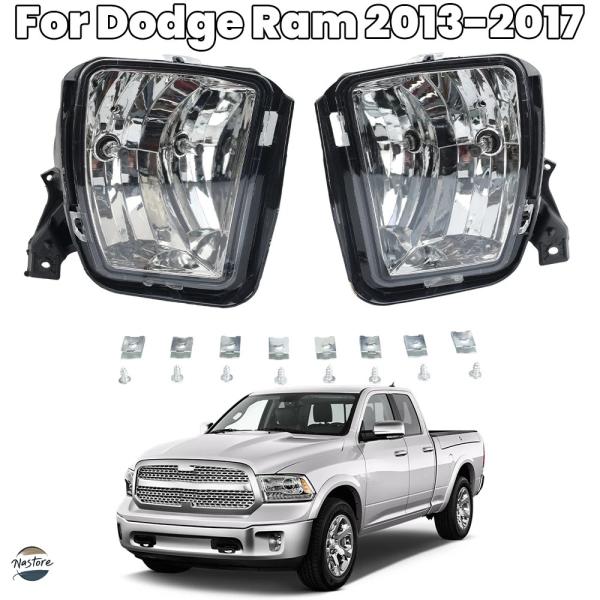 Dodge RAM 1500 2013 2014 2015 2016 2017用 フォグライト カーフロントバンパー ハロゲン フォグランプ フォグライトアセンブリ 1ペア