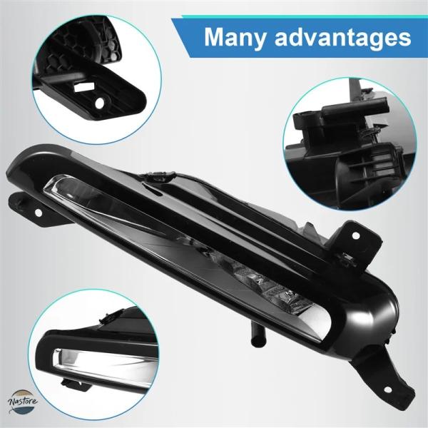 Dependable-Car フロントバンパーフォグランプ ランドローバー レンジローバー イヴォーク 2016-2018 デイタイムランニングヘッドライト用