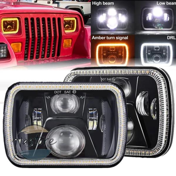 h6054 ヘッドライト チェロキー ヘッド ライト ledカー 110w 5x7インチ 7x6 ジェイプxj wrangler yj h5054 ll 6052 6053 カスタムパーツ 部品当店の商品は海外製品が主となります。画像をよく...