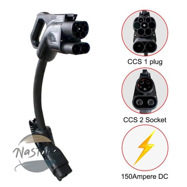 cccs2ccs1 ev充電ケーブルdc急速チャージャーコンボccs 2 ccsコンボ1プラグアダプター 0.5m evseケーブル 1000v dc 150a 部品 カスタムパーツ当店の商品は海外製品が主となります。画像をよくご確認お願い...