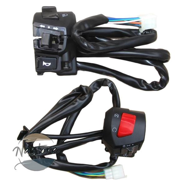 スズキ QINGQI QM200GY GXT200 バイク ホーン ボタン 電動ウィンカーライト スタート ハンドルバー コントローラ ー スイッチ