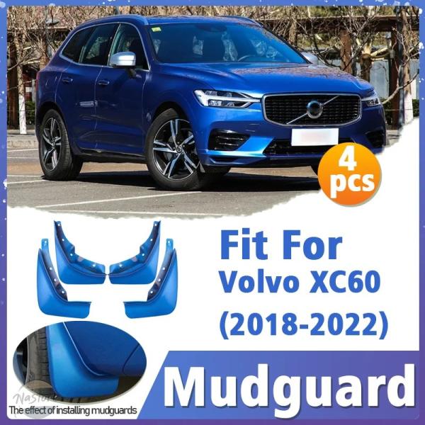 ボルボ フロント リア ガード カスタム xc602018 20224個mudflapsマッドアクセサリー自動車stylineスプラッシュフェンダー2019 2020 部品