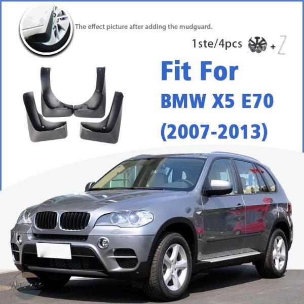 BMW フロント リア ガード カスタム x5 e70 200720134個mudflapsマッド車アクセサリースプラッシュフェンダー20082010 2011 2012 部品