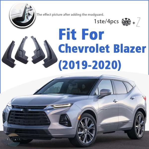 シボレーブレイザー2019 2020フロントリア4個MUDFLAPSマッドガードアクセサリー自動車STYLINEスプラッシュガードフェンダー