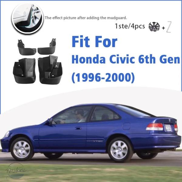 ホンダ honda シビック 6TH世代1996 2000フロントリア4個MUDFLAPSマッドガードアクセサリー自動車STYLINEスプラッシュガードフェンダー