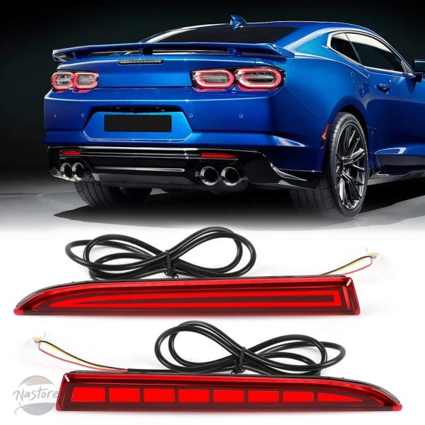 シボレーシボレーカマロ 2017 2018 2019 2020 キャデラック XT5 ATS LED リアバンパー リフレクターライトブレーキダイナミックウィンカー 12V