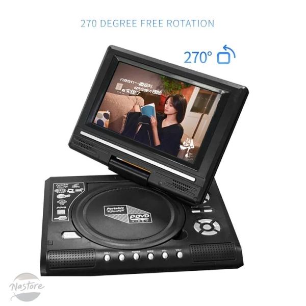 ミニ DVD プレーヤー 7.8 インチデスクトップデジタルスマートテレビ CD EVD ディスクプレーヤーリモコンポータブルツーリング 270 °