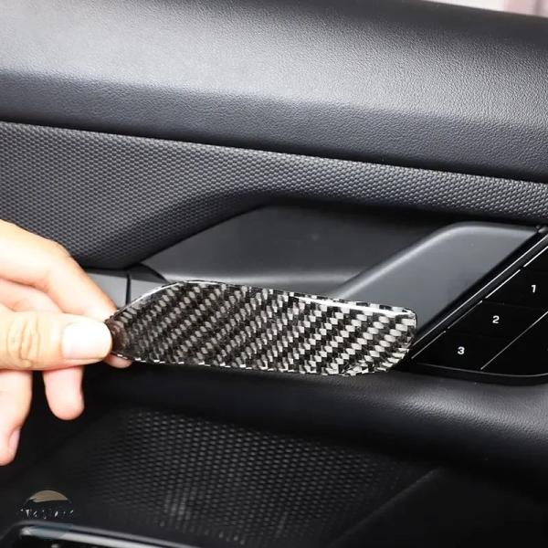 ポルシェ カバー ドア Porche タイカン2019-21 2022 ソフト カーボン ボウルステッカー 部品 カスタムパーツ アクセサリー