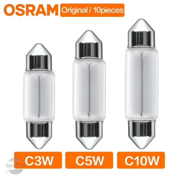 シグナルランプ 10個 OSRAM C3W C5W C10W 12V SV7 8 6411 6438 6428 6418 12844 12866 読書灯 室内ハロゲン 電球