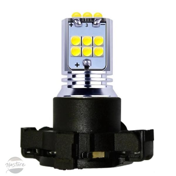 1ピースPY24W超高輝度LEDオートウィンカーランプ車方向指示灯ホワイト アンバー イエロー12V