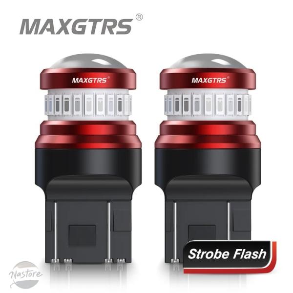 2X ストロボフラッシュ 1157 BAY15D 7443 W21/5W P21/5W 1156 3157 BA15S LEDチップ 車 LED バルブ テールランプ リバース レッド ブレーキライト 12V 24V